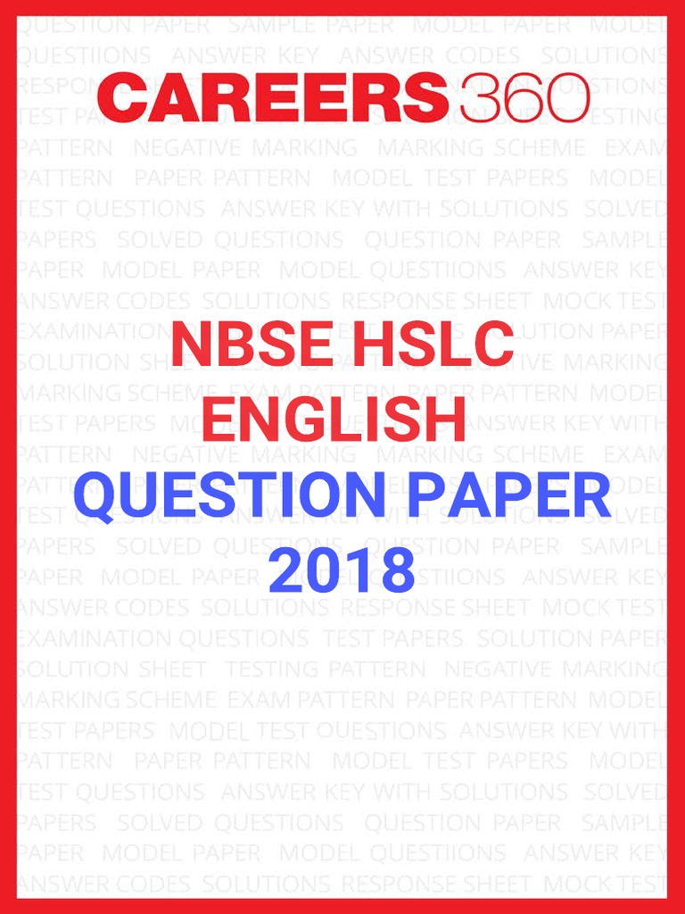 NBSE HSLC English Question Papers 2018 | PDF | The Beatles
