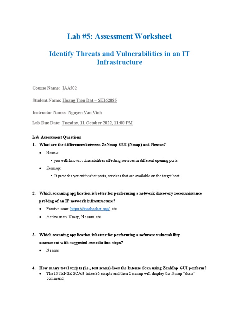 Iaa202 - Lab 5 | PDF | Vulnerability (Computing) | Security