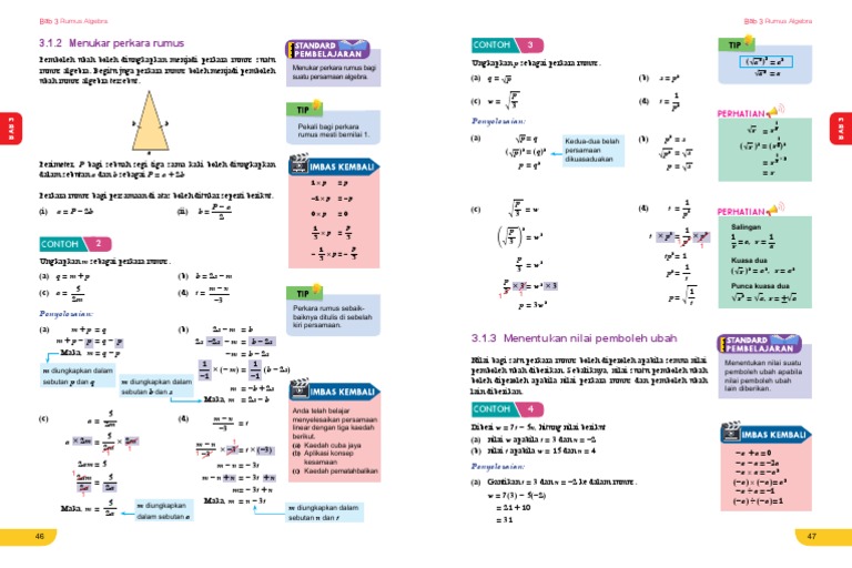 Bab 3 Rumus Algebra - 3 | PDF