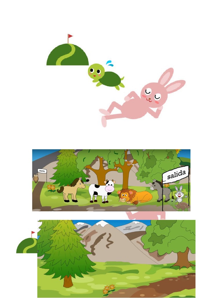 Cuento de La Liebre y La Tortuga Titeres | PDF