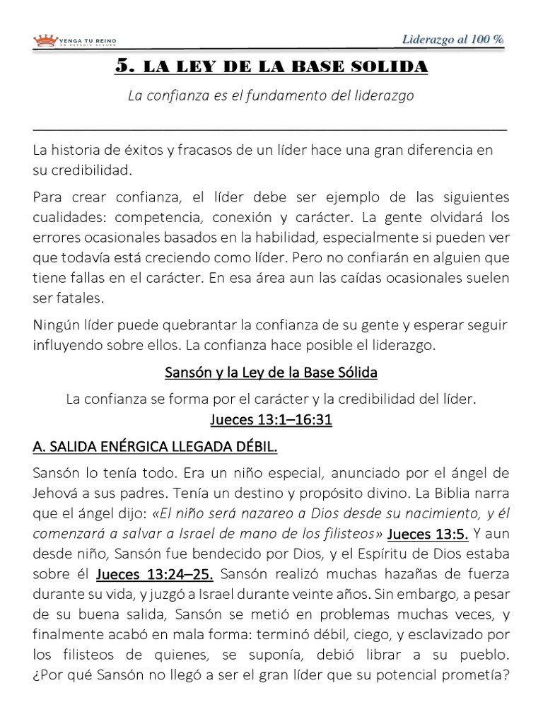 6-La Ley de La Base Solida | PDF | Sansón