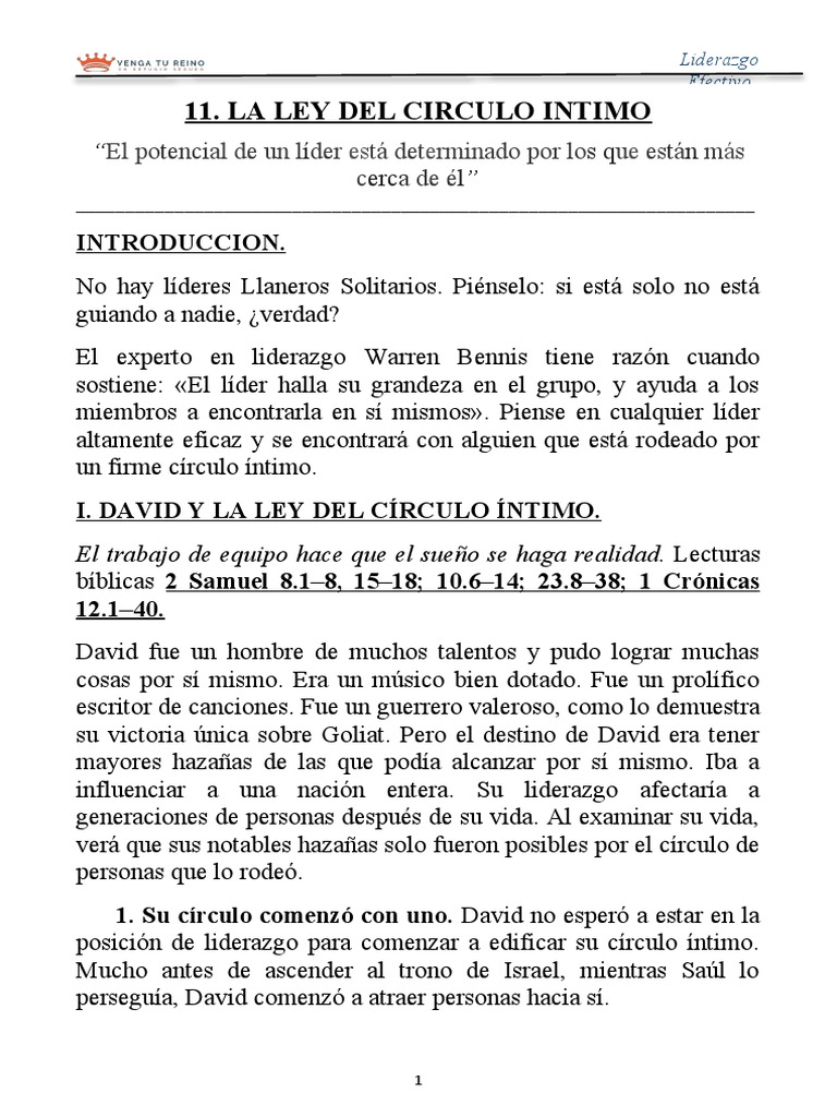La Ley Del Circulo Intimo | PDF | David | Saulo