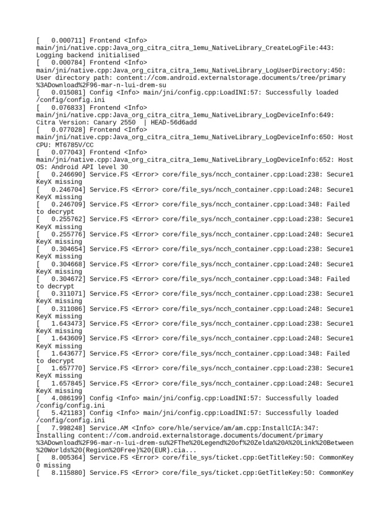 Citra Log - Txt.old | PDF | Operating System Families | Computer Science