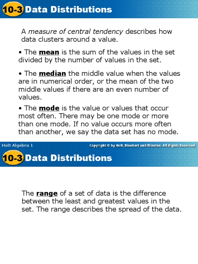 Measures of Central Tendency and Box and Whisker Plots | PDF | Quartile ...