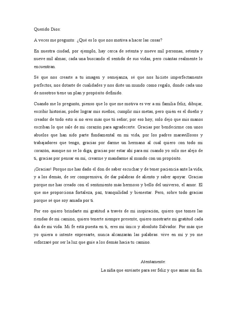 Carta para Dios | PDF
