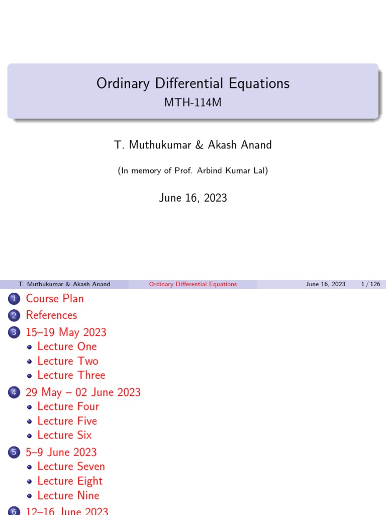 MTH 102 A | Download Free PDF | Ordinary Differential Equation | Differential Equations