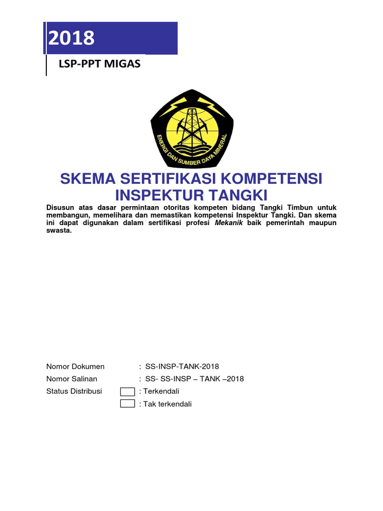 Sertifikasi Inspektur Tangki Migas 2018 | PDF