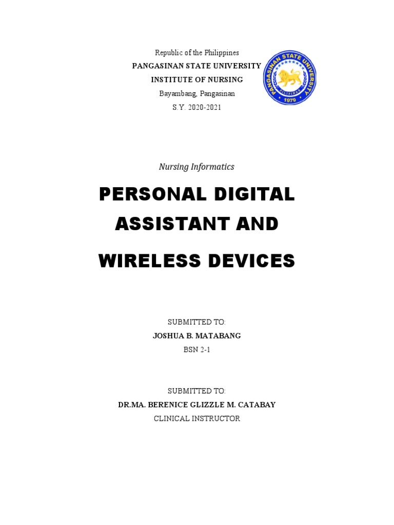 PDA and Wireless Device Overview | PDF | Personal Digital Assistant ...