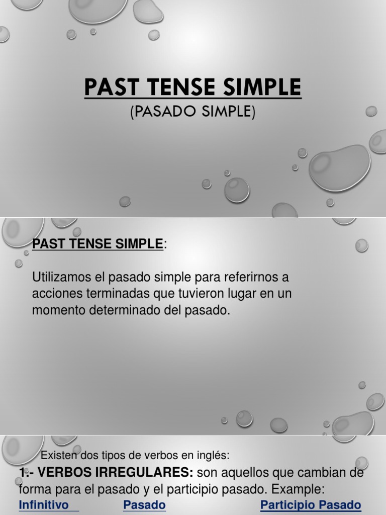 Tema - Past - Simple | PDF | Verbo | Gramática