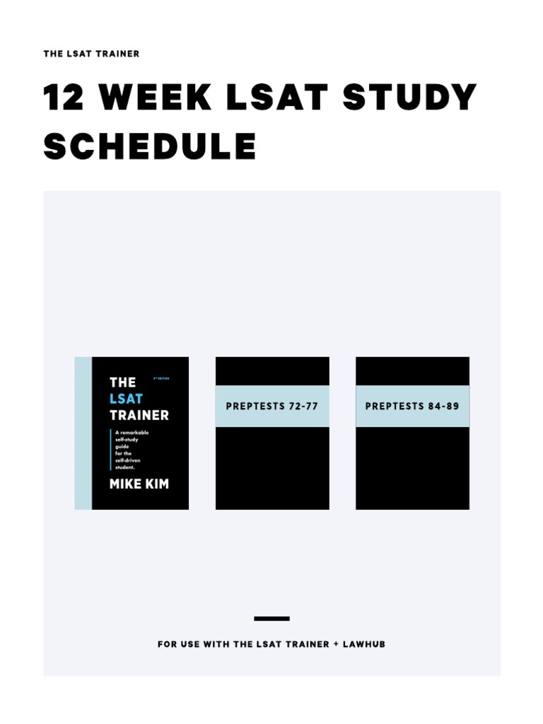 12 Week Trainer and Lawhub Short Study Schedule | Download Free PDF ...