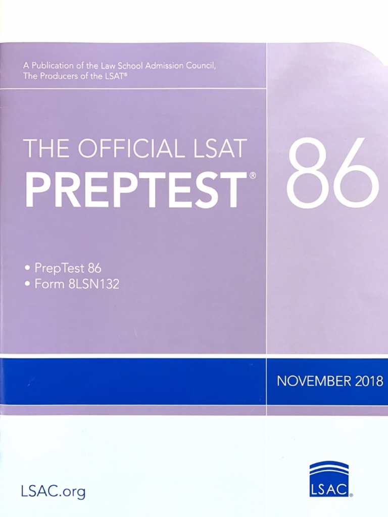 LSAC - LSAT Preptest 86 (Nov 2018) | PDF