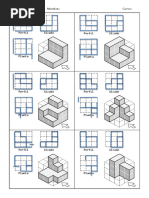 Ejercicios de Alzado, Planta y Perfil | PDF