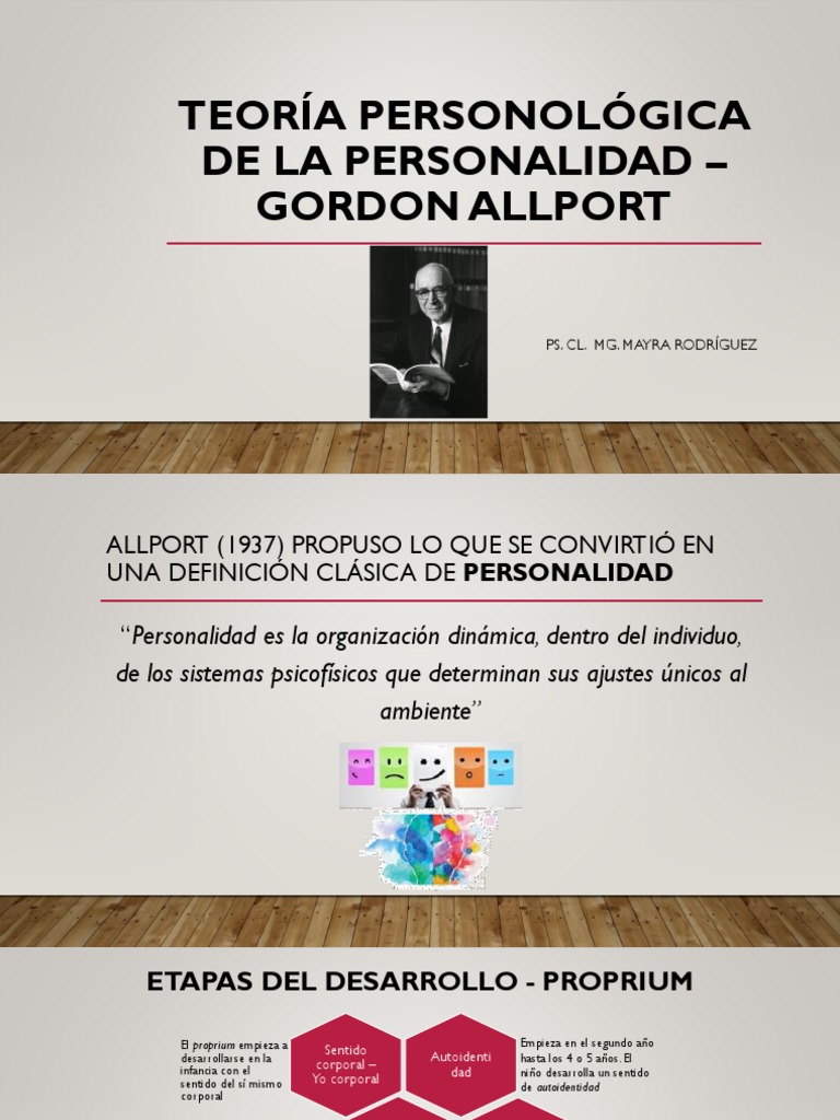 3 - Teoría Personológica de La Personalidad - Gordon Allport | PDF ...