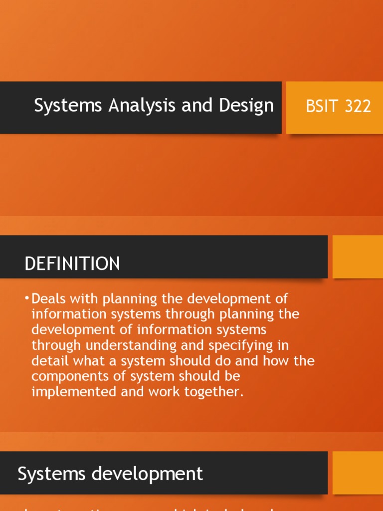 Systems Analysis And Design Introduction 2 Pdf System Input Output