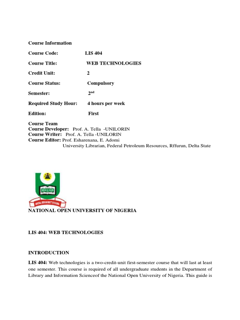 Web Technologies For LIS | PDF | Cloud Computing | Internet Of Things
