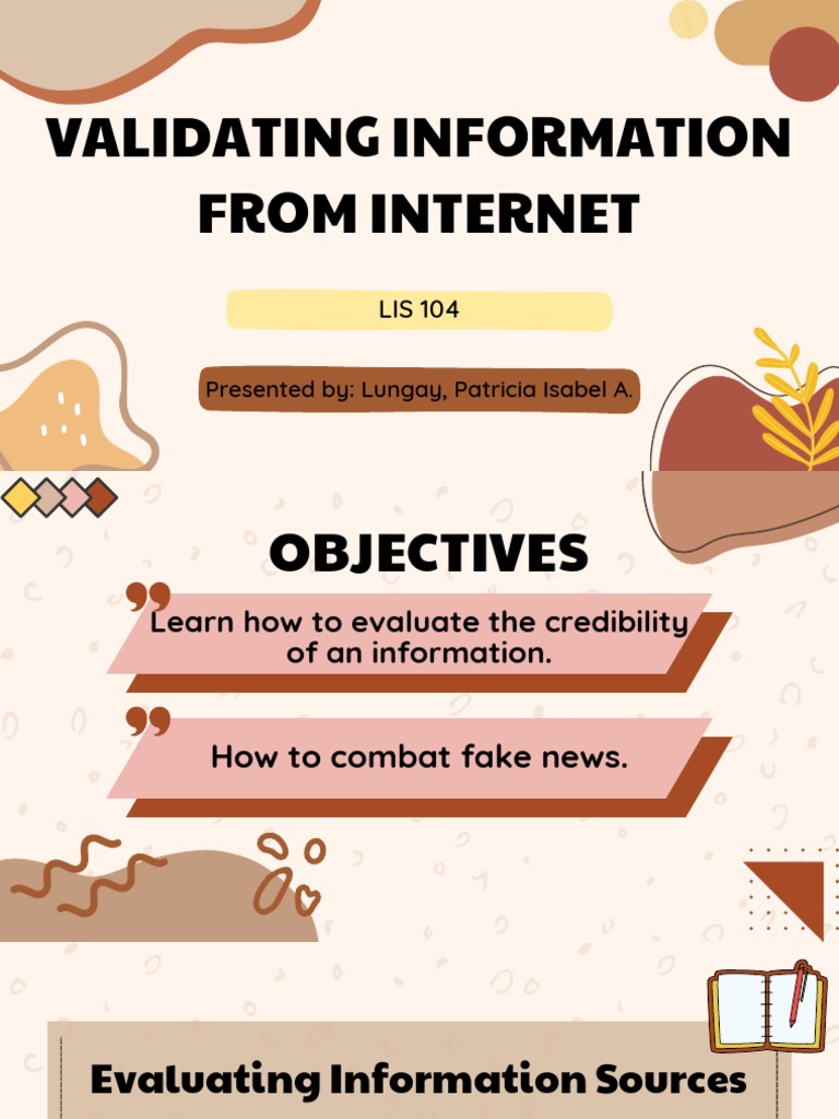 Validating Informations | PDF | Information | Credibility