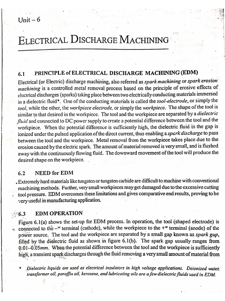 NTM notes EDM and PAM | PDF