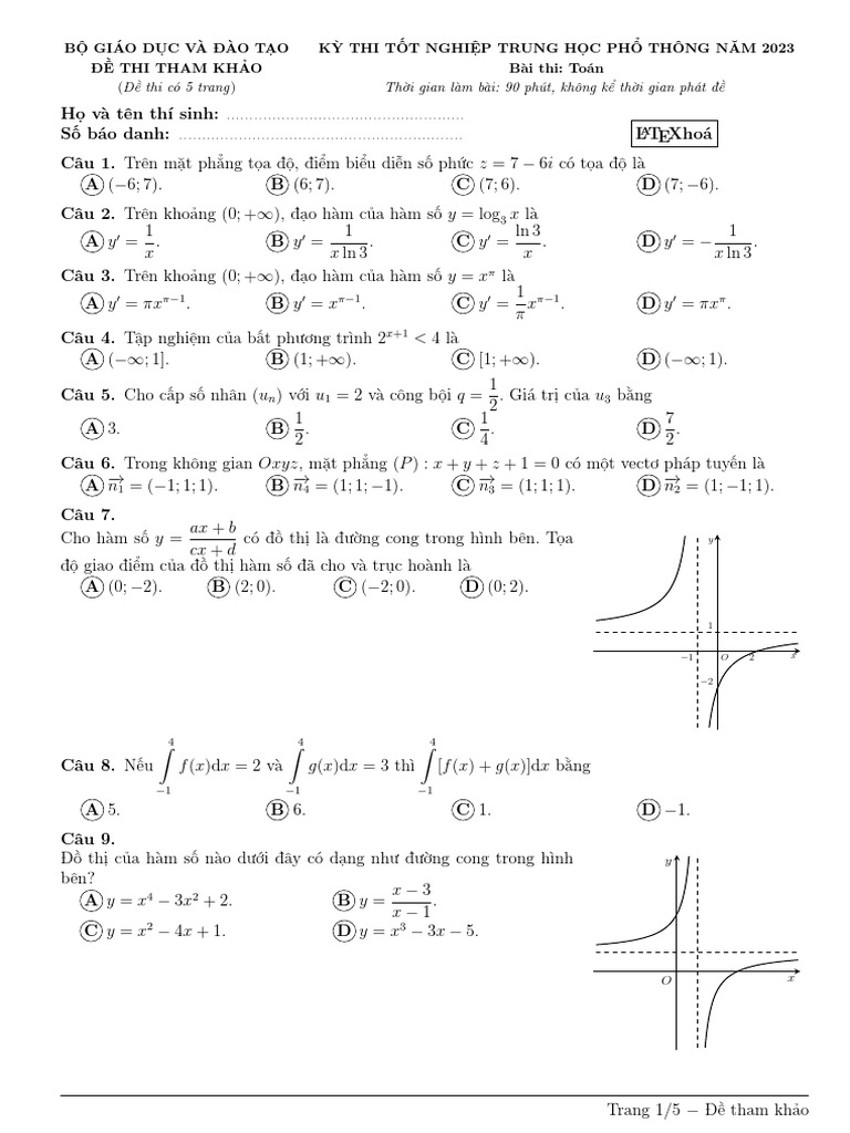 De Minh Hoa 2023 | PDF
