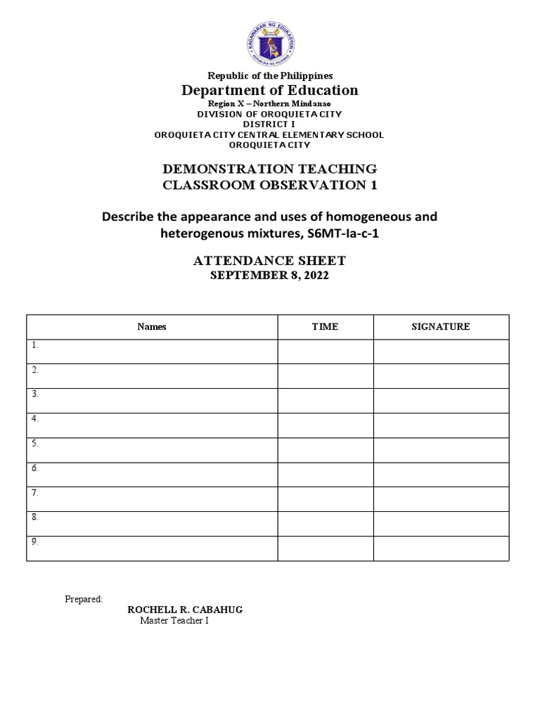 Attendance Observation CO1 | PDF