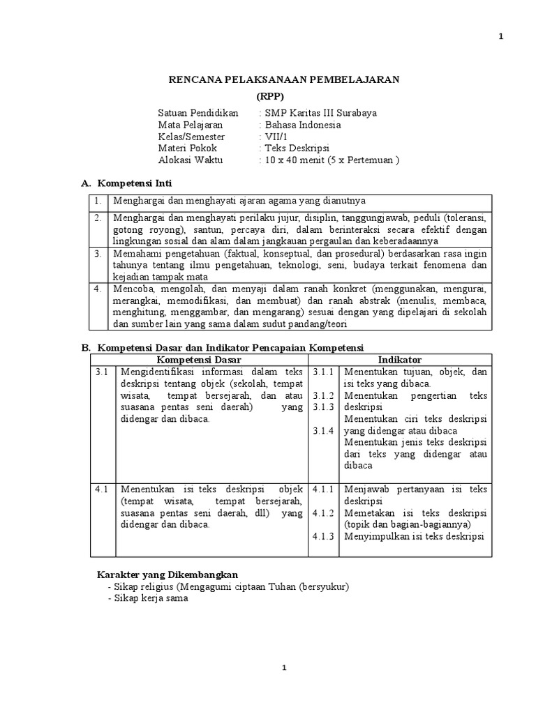 Buku Teks Dalam RPP | PDF