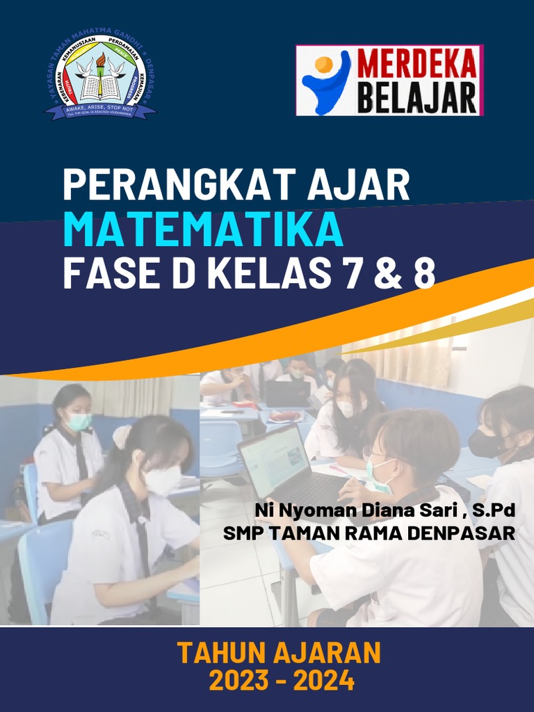 Bahan Ajar Matematika - Perangkat Ajar Matematika Kelas 7 Dan 8 Fase D - Fase D | PDF