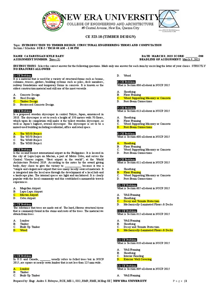 Assignment-3-Timber-Design | PDF | Beam (Structure) | Truss