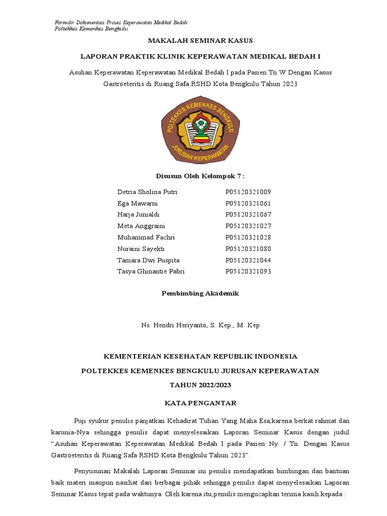 MAKALAH SEMINAR KASUS Kel 7 | PDF