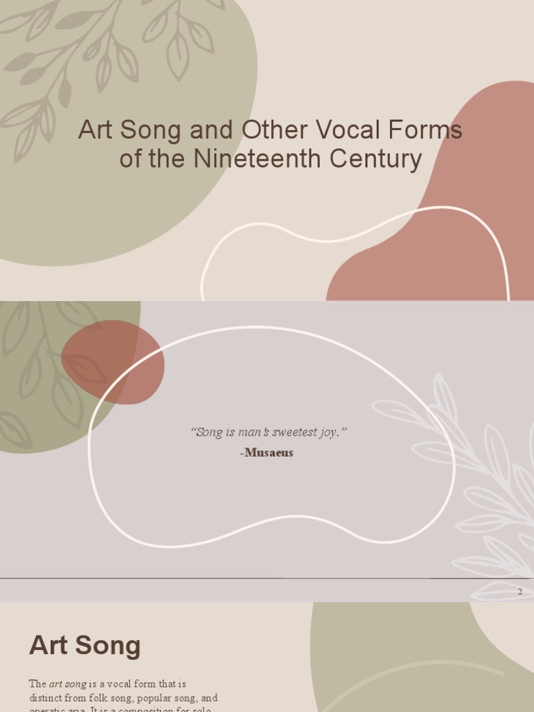 Art Song and Other Vocal Forms of The Nineteenth Century | Download ...
