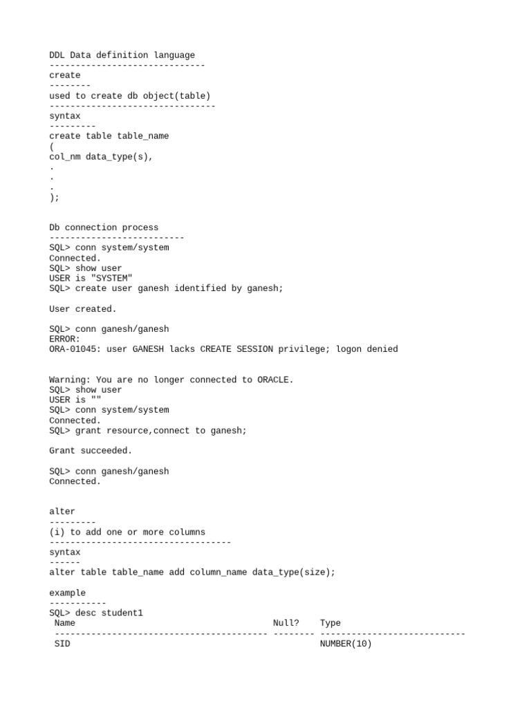 SQL Commands | PDF | Information Science | Data Management SQL Commands | PDF | Information Science | Data Management
