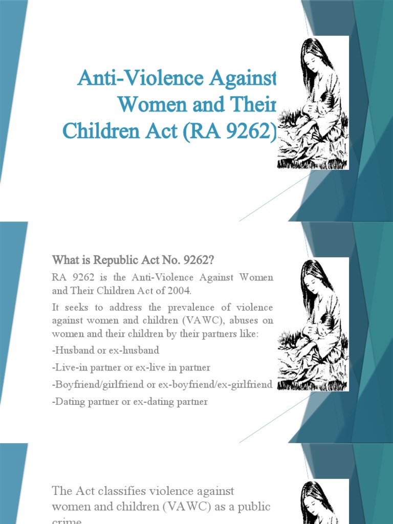 Anti Violence Against Women and Their Children Act RA9262 Rev1 | PDF