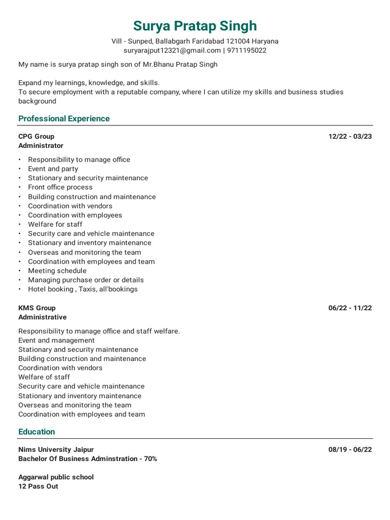 Surya Pratap Singh - Resume-2 | PDF | Digital Marketing | Information Technology