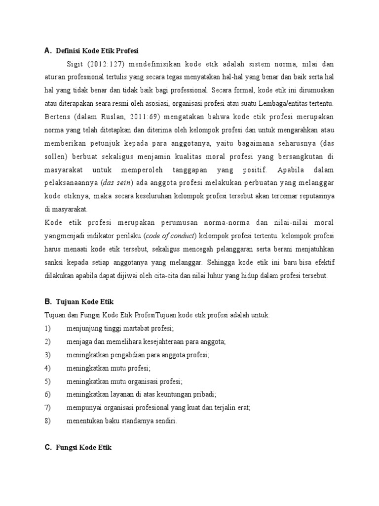 Uts Etika Profesi | PDF