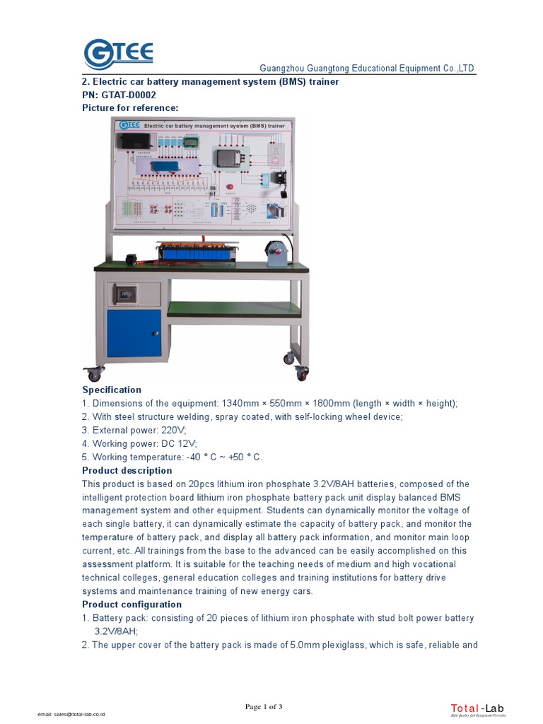 Electric Car Battery Management System (BMS) Trainer | Download Free ...