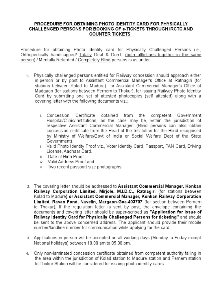 Disabled ID Procedure English 160216 | PDF | Identity Document ...