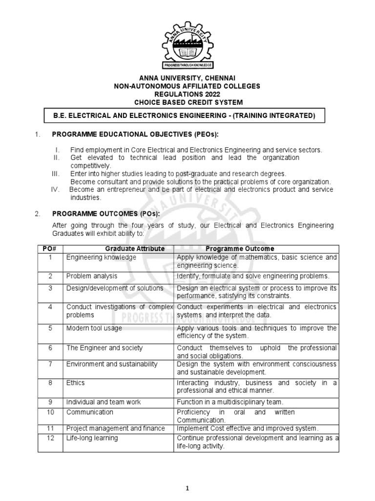 B.E. EEE (Training Integrated) | PDF | Electrical Network | Differential Calculus