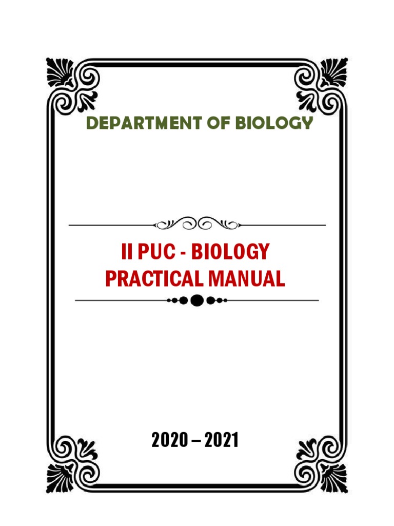Ii Puc Lab Manual | PDF | Meiosis | Dominance (Genetics)