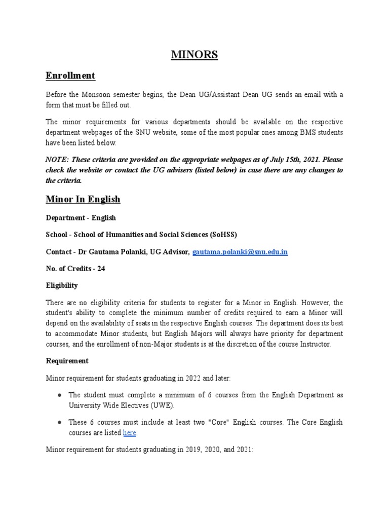 MINORS | PDF | International Relations | Design