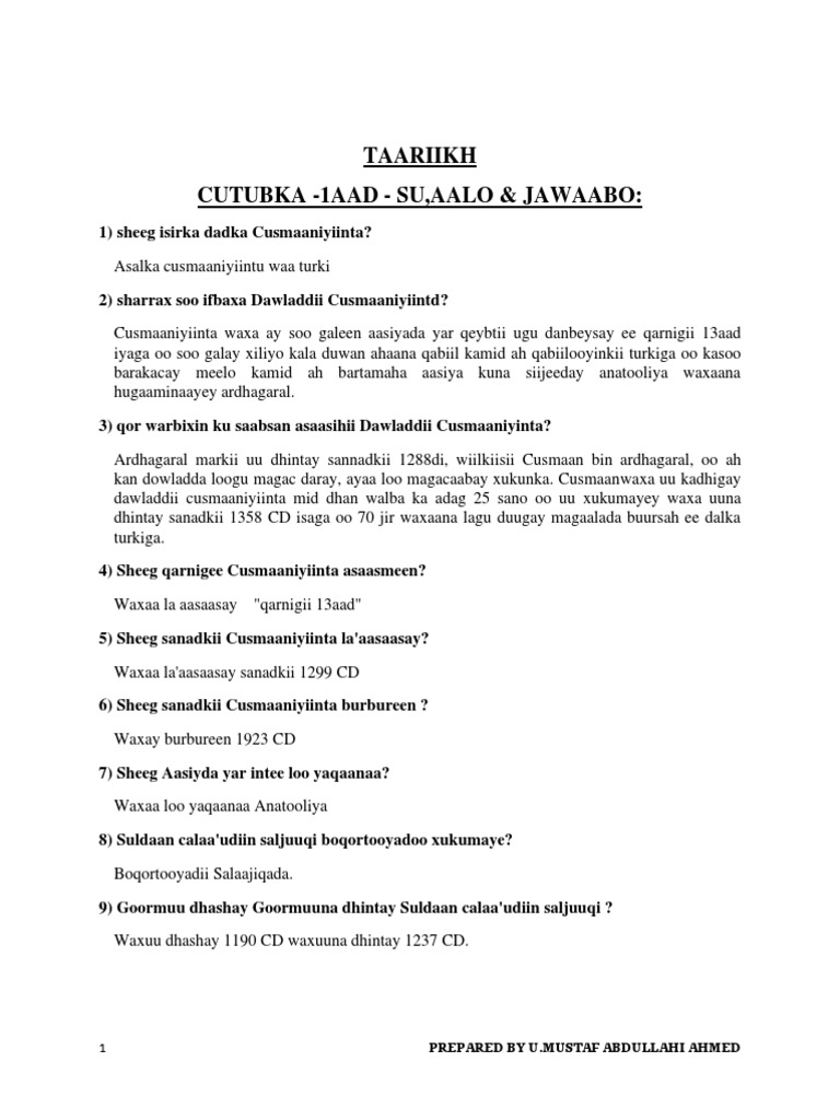 History Review Questions With Answers | PDF