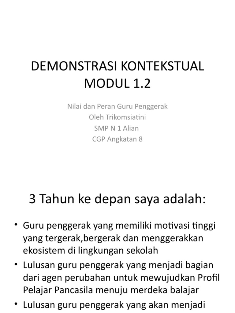 Demonstrasi Kontekstual Modul 1 | PDF