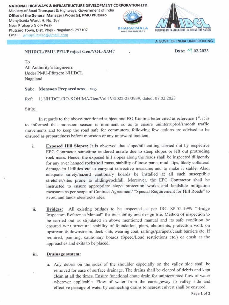 347 Monsoon Preparedness | PDF