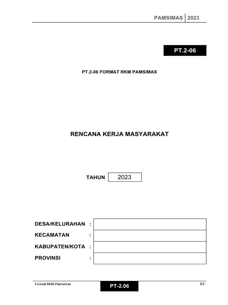 Format RKM Dan Lampiran | PDF