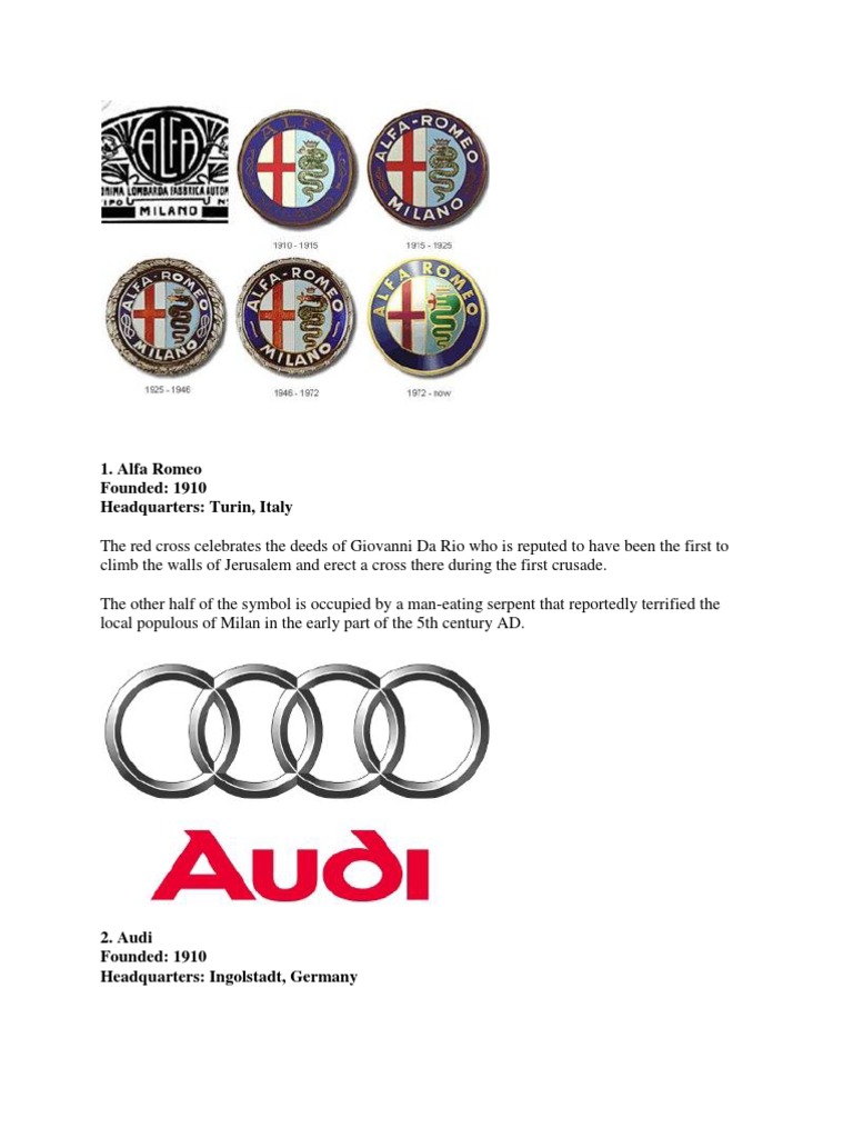 Logos of Car | PDF | Audi | Chevrolet