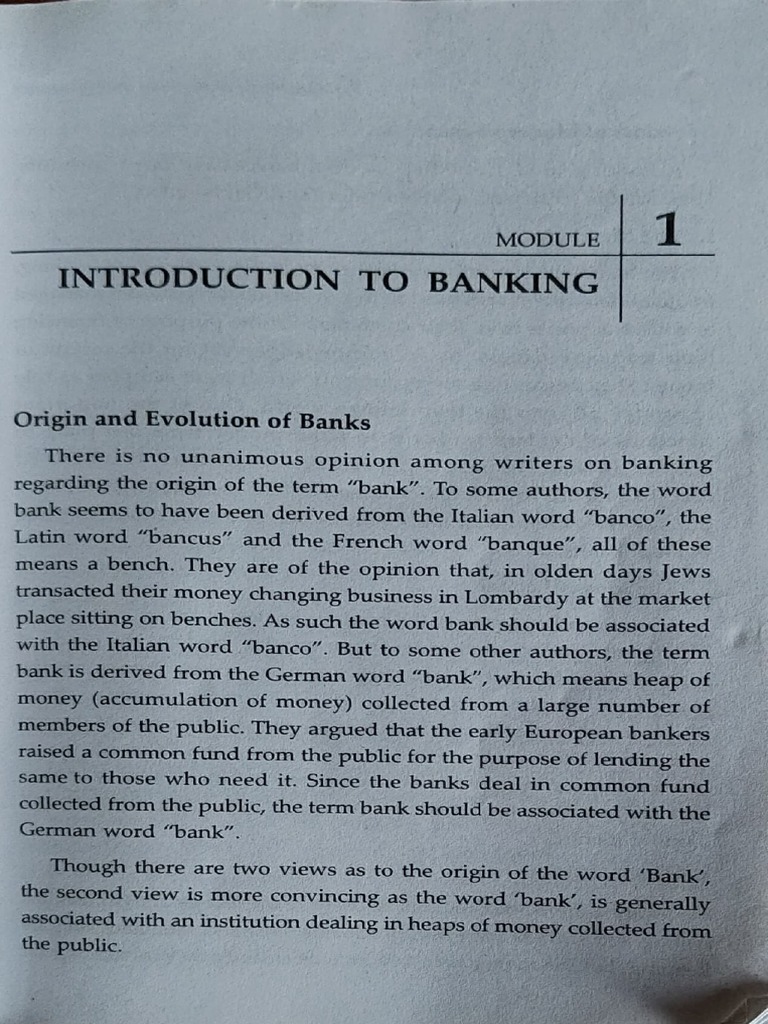 Banking Module 1 | PDF | Banks | Reserve Bank Of India