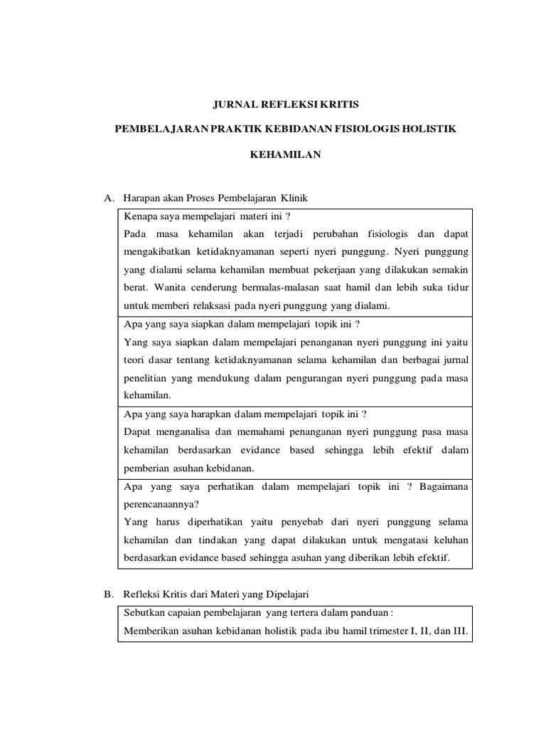 Jurnal Refleksi Kritis Coc | PDF