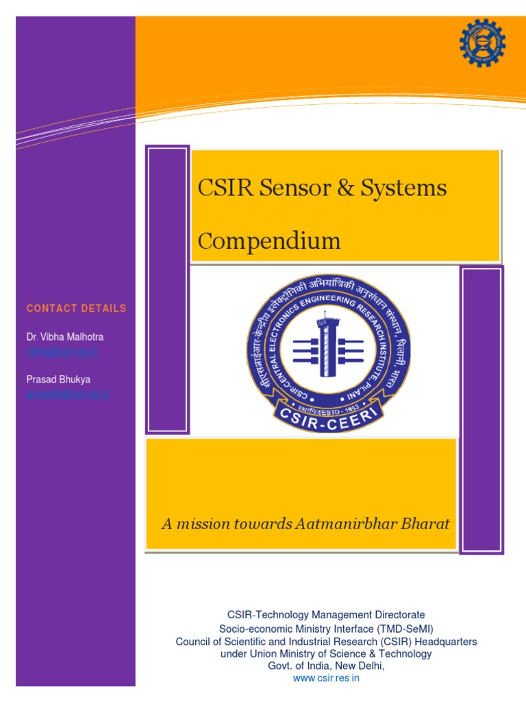 CSIR-CEERI Tech Compendium | PDF | Sensor | Myocardial Infarction