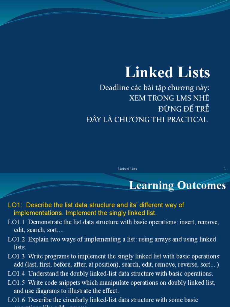 02 LinkedLists 4 Labs | PDF | Data Management | Computer Data