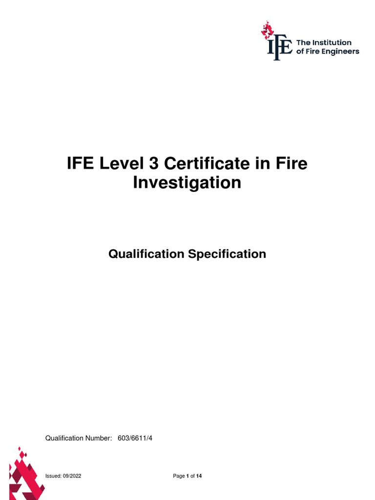211 IFE Level 3 Certificate in Fire Investigation | PDF | Fires ...