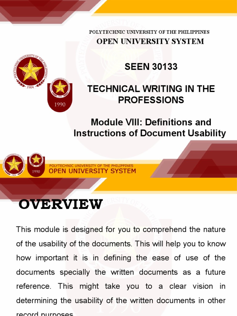 Technical Writing-Module-8 | PDF | Usability | Information Science