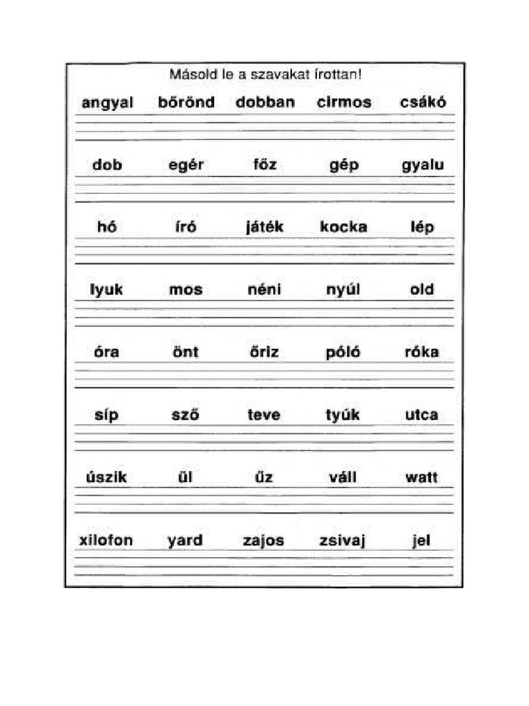 Nyelvtan 2. Osztály | PDF