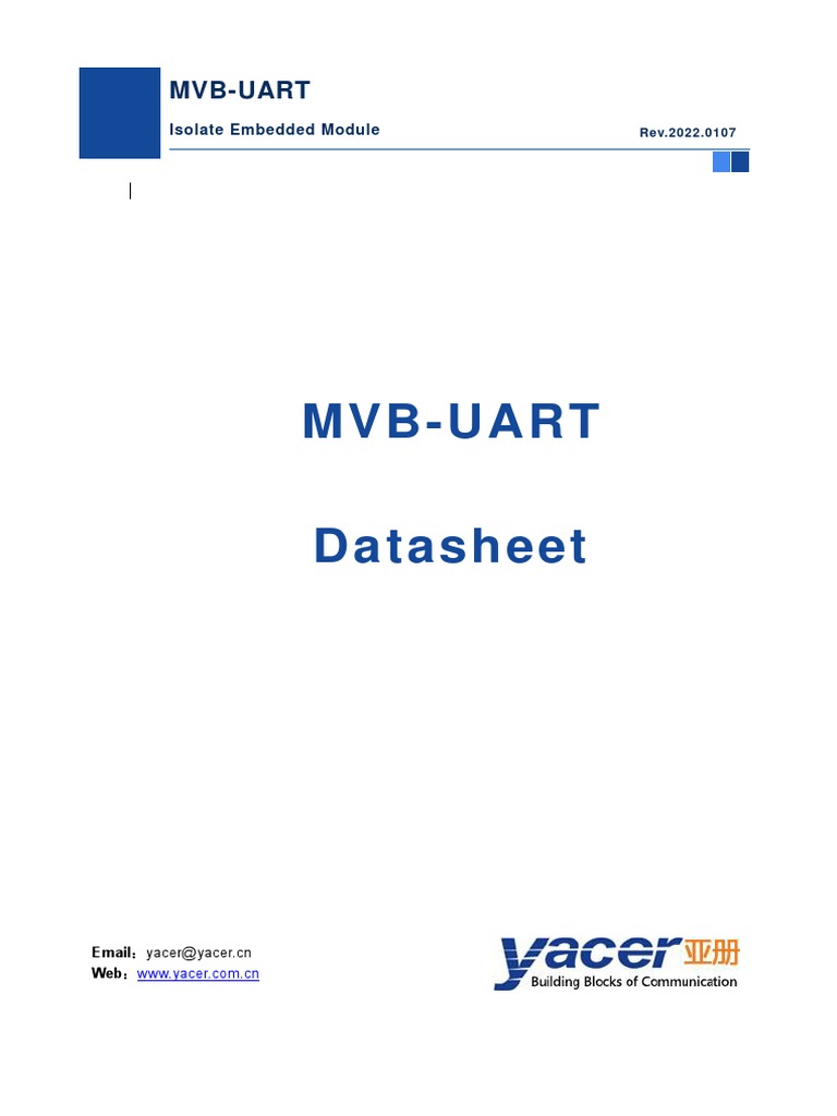 MVB-UART Datasheet | PDF | Telecommunications | Computer Hardware MVB-UART Datasheet | PDF | Telecommunications | Computer Hardware